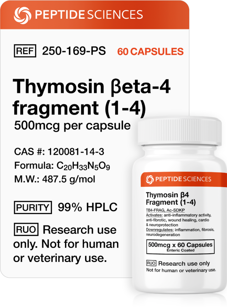 Thymosin Beta-4 Fragment (1-4) (Ac-SDKP) 500mcg | 99% Purity