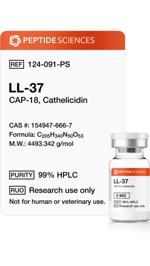 Buy LL-37 5mg (CAP-18) | 99% Purity (USA Made) | Peptide Sciences