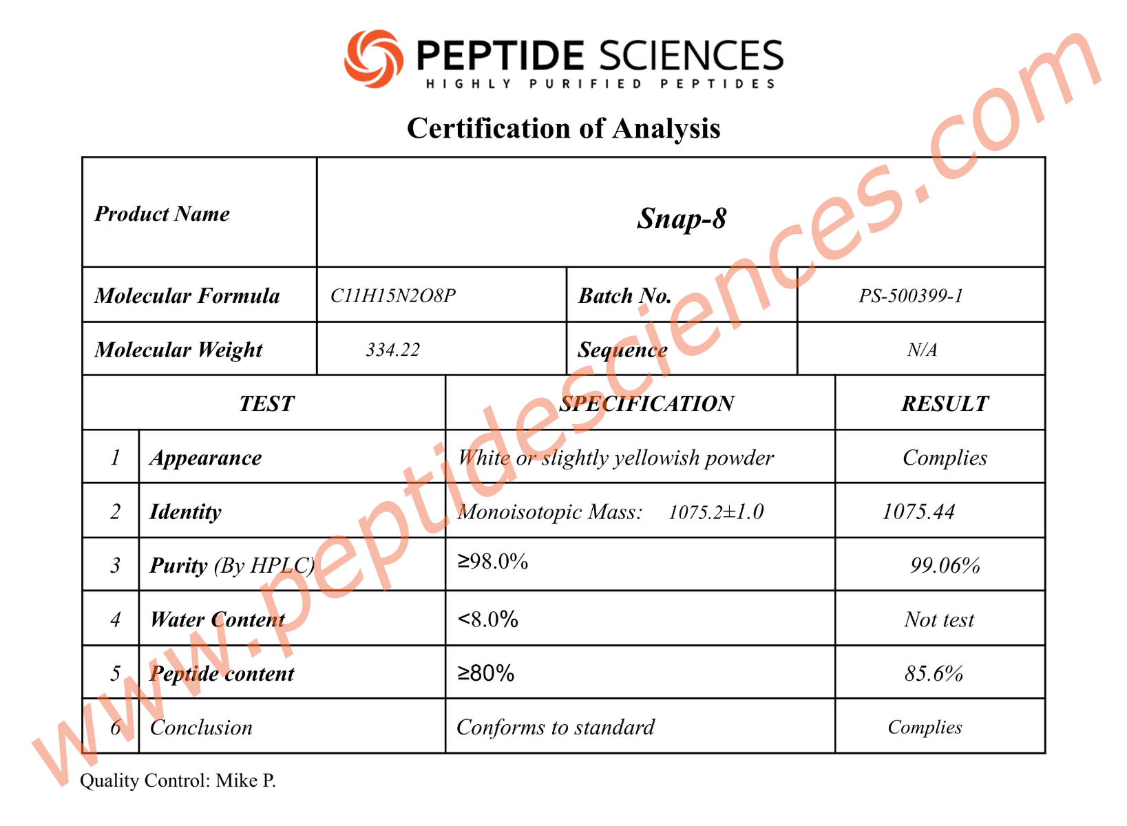 Buy SNAP-8 200mg | 99% Purity (USA Made) | Peptide Sciences